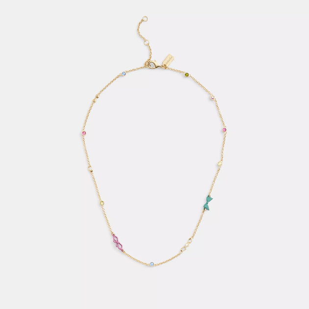 Coach Outlet Mini Bow Necklace | ShopSimon