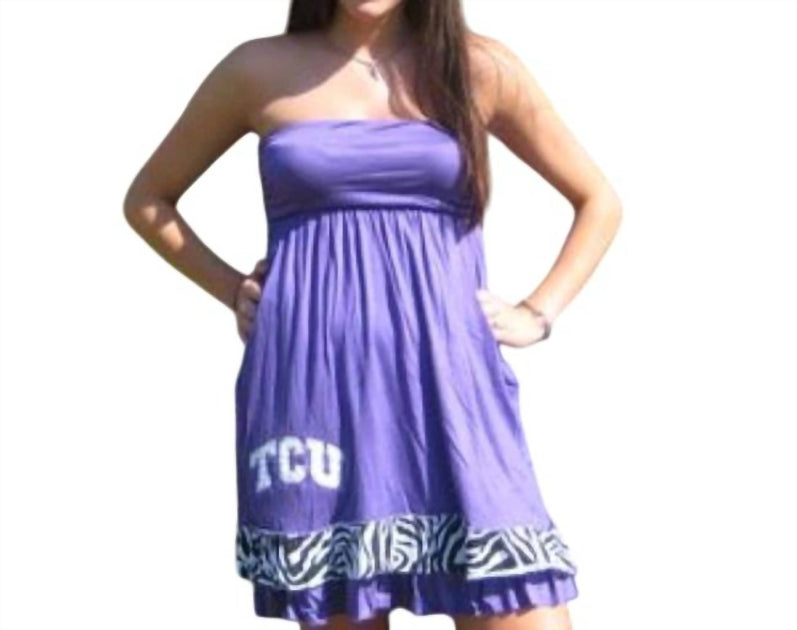 Livy Lu Tcu Logo Tube Dress In Purple | ShopSimon