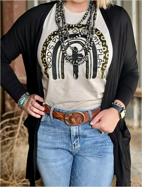 Texas True Threads Mid-Length Cardigan In Solid Black | ShopSimon