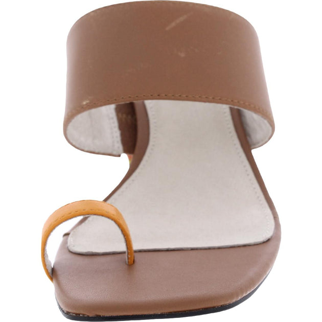 Sanctuary Bold Womens Leather Square Toe Heels | ShopSimon