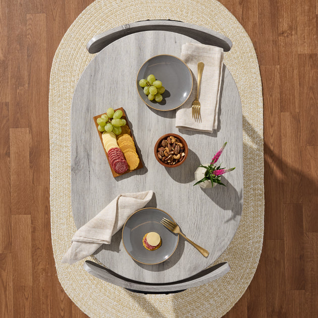 Best Choice Products 3-piece Modern Oval Dining Table Set, Small ...