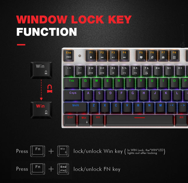 EDK Edition Mechanical Keyboard 87 keys Red Switch Gaming Keyboards for ...