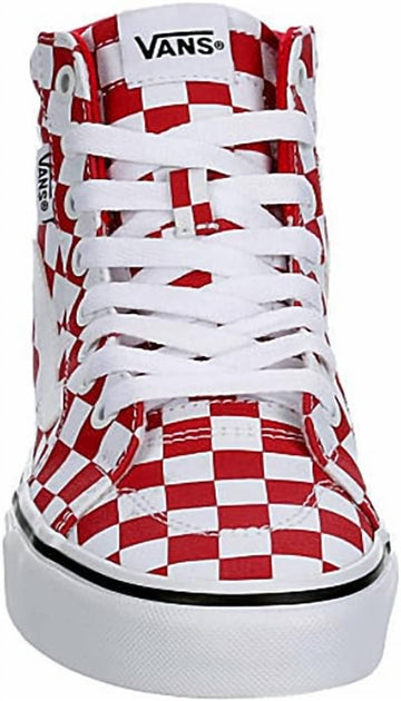 Vans Women's Sk8-Hi Decon Vr3 Checkerboard Sneakers In Red | ShopSimon