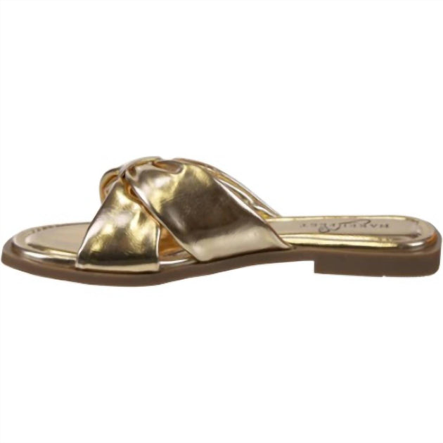 Naked Feet Women's Goa Sandals In Gold | ShopSimon