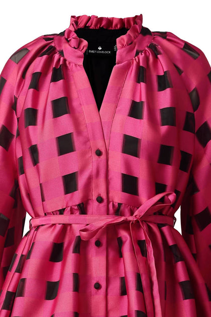 EMILY LOVELOCK Lucy Dress In Crimson | ShopSimon