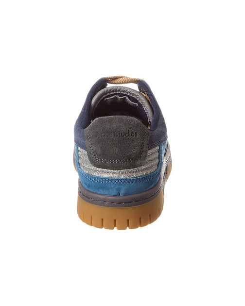 Acne Studios Low Fuzzy Leather & Suede Sneaker | ShopSimon