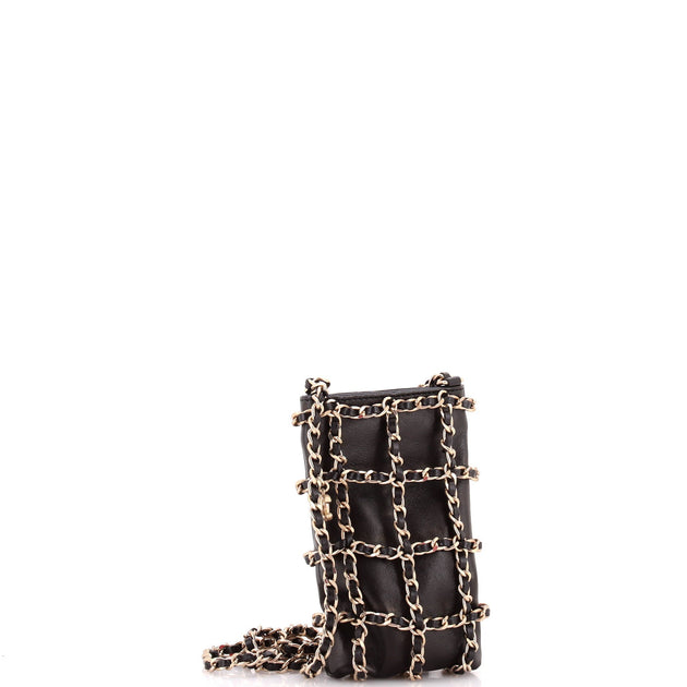 Chanel Tech Me Out Clutch With Chain Lambskin | ShopSimon