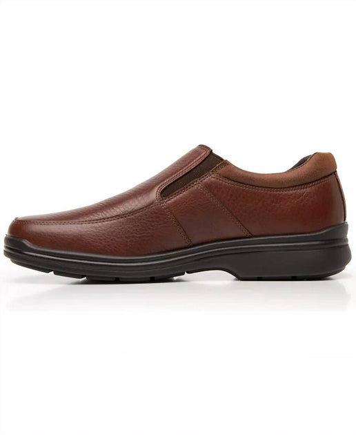 Flexi Men's Leather Slip-On Shoe In Tan | ShopSimon