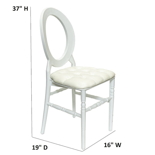 CSP Commercial Seating Products White Stacking O Back Chair | ShopSimon