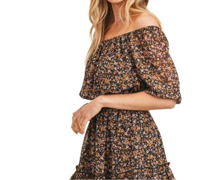 Sadie & Sage Daydreamin' Mini Dress In Black Multi | ShopSimon