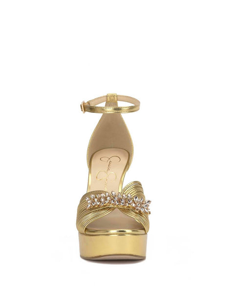 Jessica Simpson Anissia Platform In Gold | ShopSimon