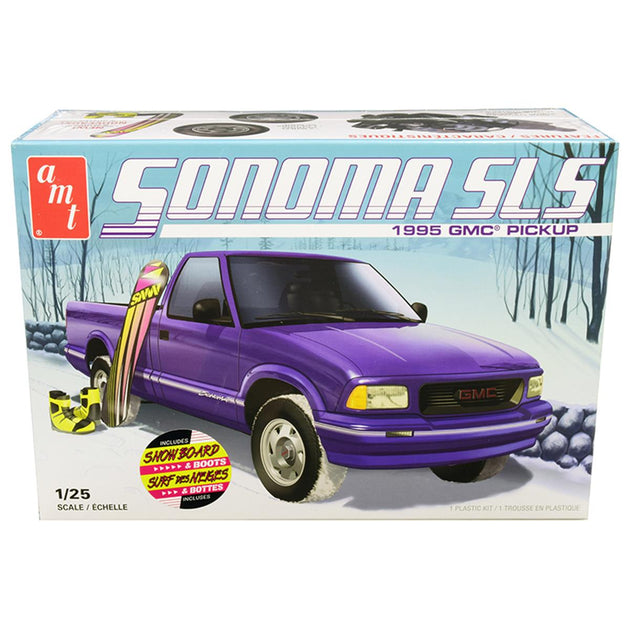 AMT Skill 2 Model Kit 1995 Gmc Sonoma Sls Pickup Truck With Snowboard ...