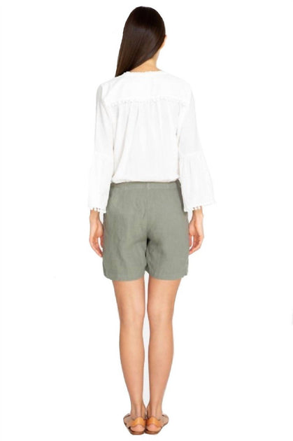 Johnny Was Sabriya Linen Short In Tortoise | ShopSimon