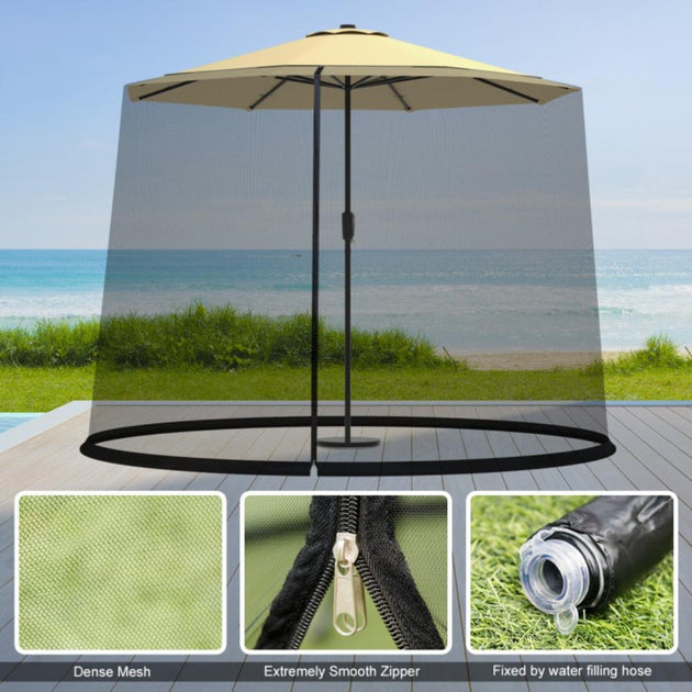 Hivvago 9 -10 Feet Outdoor Umbrella Table Screen Mosquito Bug Insect ...