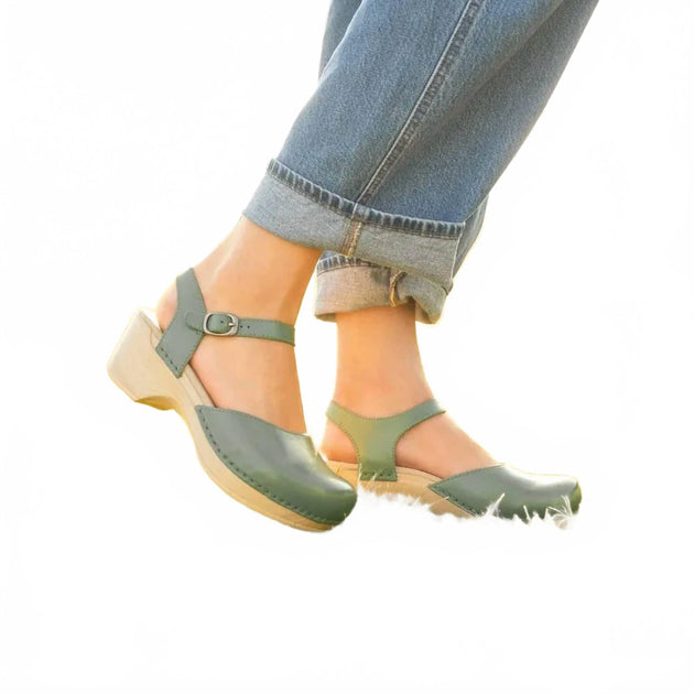 dansko Women Sam Sandal In Green | ShopSimon