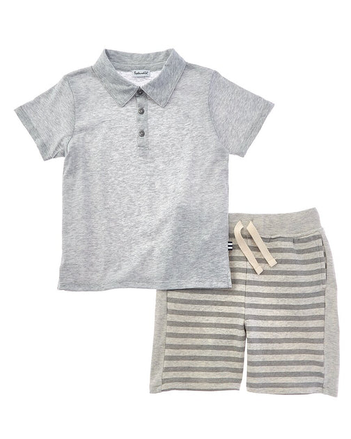 Splendid 2pc Beach Day Polo Shirt & Short Set | ShopSimon
