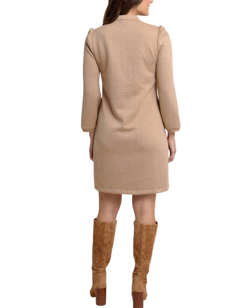 SOUTHERN TIDE Oren Quilted Dress In Tannin | ShopSimon