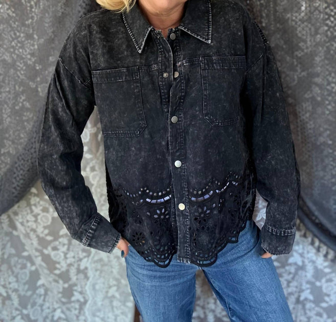 mystree Purposeful Perfection Jacket In Washed Black | ShopSimon