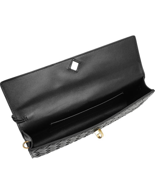 Tiffany & Fred Paris Woven Leather Clutch | ShopSimon
