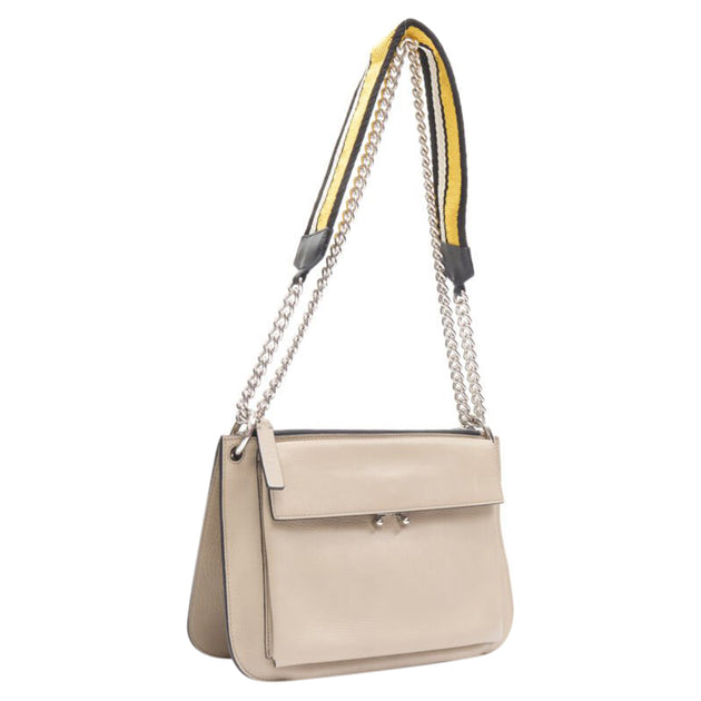 Marni Silver Lock Dual Zip Pouch Chain Sport Strap Crossbody Bag ...