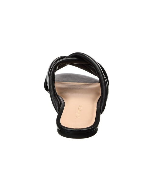 Stuart Weitzman Crossover Leather Slide | ShopSimon