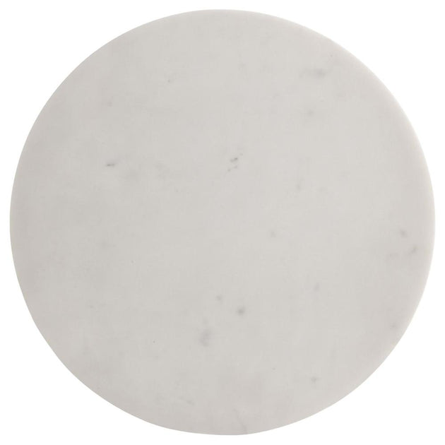 Coaster Colette Round Marble Top Side Table White and Dark Grey | ShopSimon
