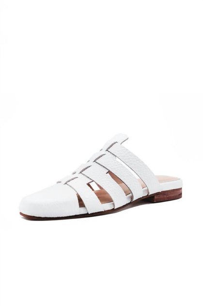 KAANAS Women's Antilles Gladiator Mule In White | ShopSimon