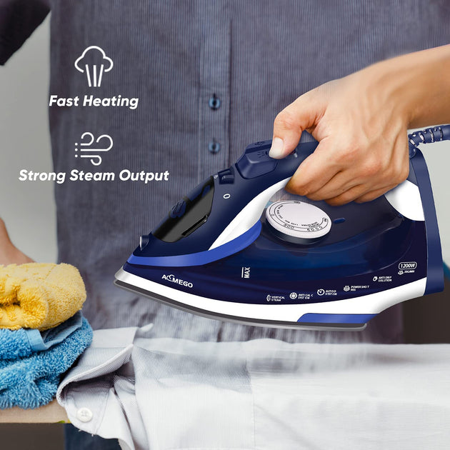 AEMEGO Steam Iron For Clothes Lightweight Portable Iron With Non Stick ...
