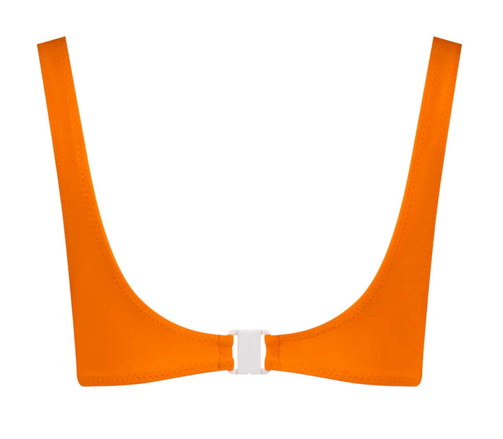 Matthew Bruch Scuba Seamed Bra Top In Orange | ShopSimon
