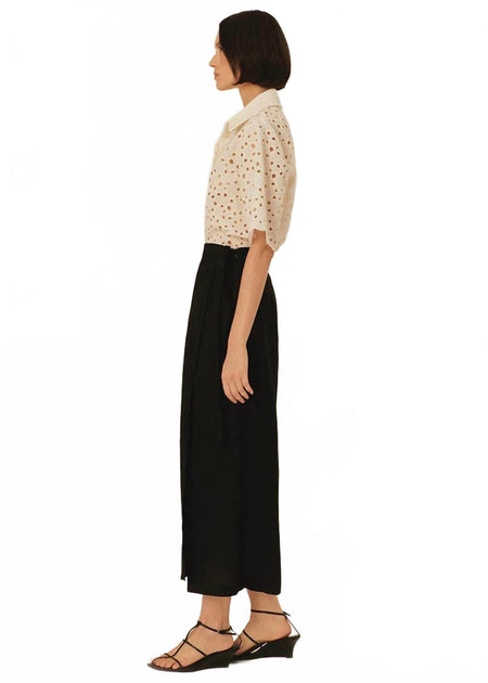 EXQUISE Talia Pants In Black | ShopSimon