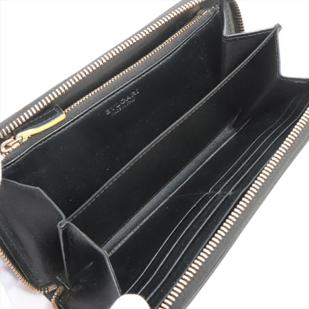 Bvlgari Collezione Leather Coated Canvas Long Wallet (bi-fold) (pre ...
