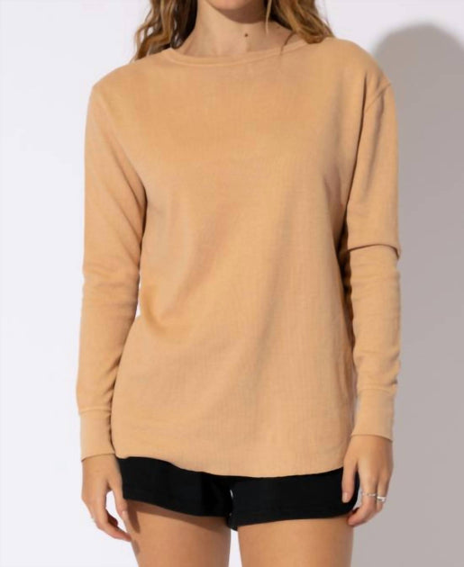 SUBURBAN RIOT Maria Thermal Top In Sand | ShopSimon