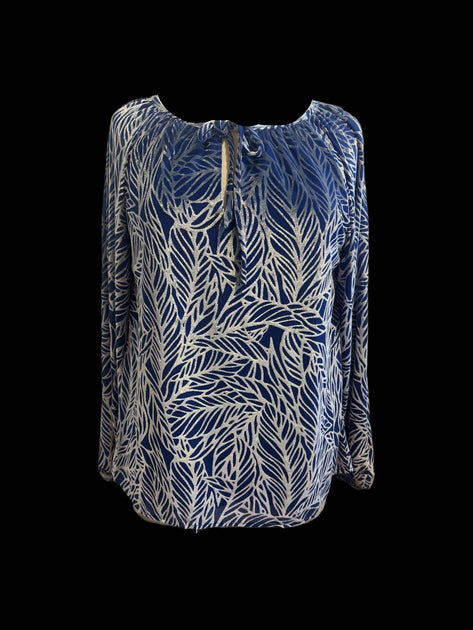 Joy Joy Burnout Peasant Blouse In Brisk Blues | ShopSimon
