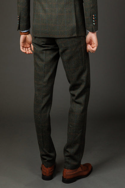 Robert Simon Joshua Tweed Check Trousers | ShopSimon