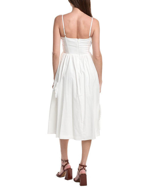 Avec Les Filles Large Flower Applique Midi Dress | ShopSimon