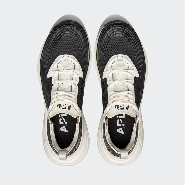 APL Men's Streamline Running Shoes In White Black White | ShopSimon