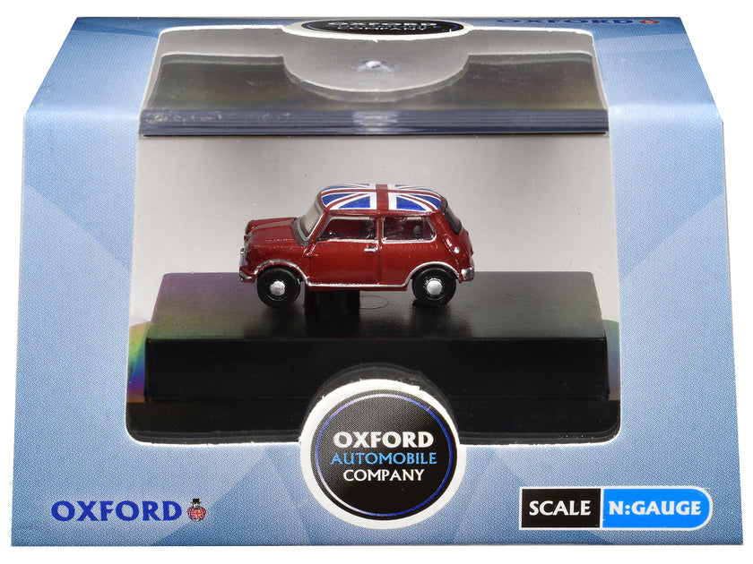 Oxford Diecast Austin Mini Rhd (right Hand Drive) Tartan Red With Union ...