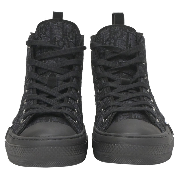 Dior B23 Oblique High-top Sneakers In Black Canvas | ShopSimon