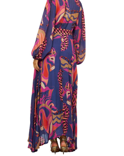 Oliphant Wrap Dress In Arabia Navy | ShopSimon