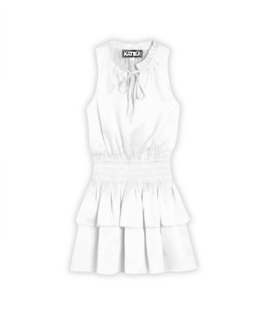 Katie J NYC Tween Becca Satin Dress In White | ShopSimon