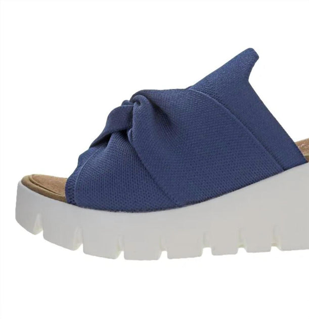 BERNIE MEV Women's Venti Twist Sandals In Navy | ShopSimon