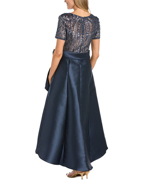 RM Richards Sequin Power Mesh Hi-lo Wrap Dress | ShopSimon