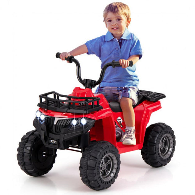 Hivvago 6V Kids Ride On Electric ATV with LED Headlights and MP3 Player ...