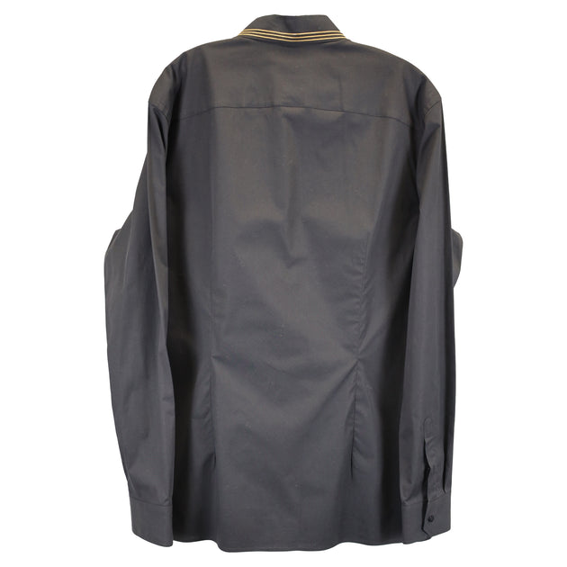 Fendi Italian-style Collar Shirt In Black Cotton | ShopSimon