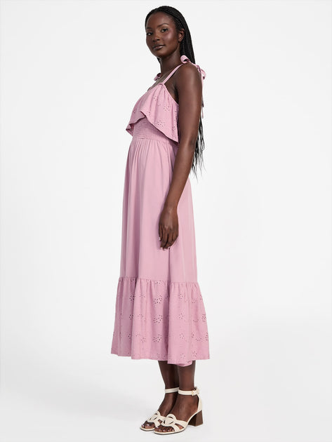 Guess Factory Sabrina Eyelet Maxi Dress | ShopSimon