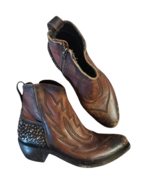 Liberty Black Women's Regina Drica Luggage Booties In Brown | ShopSimon
