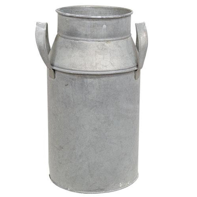 HomeGifo Natural Zinc Milk Can 10.5"H | ShopSimon