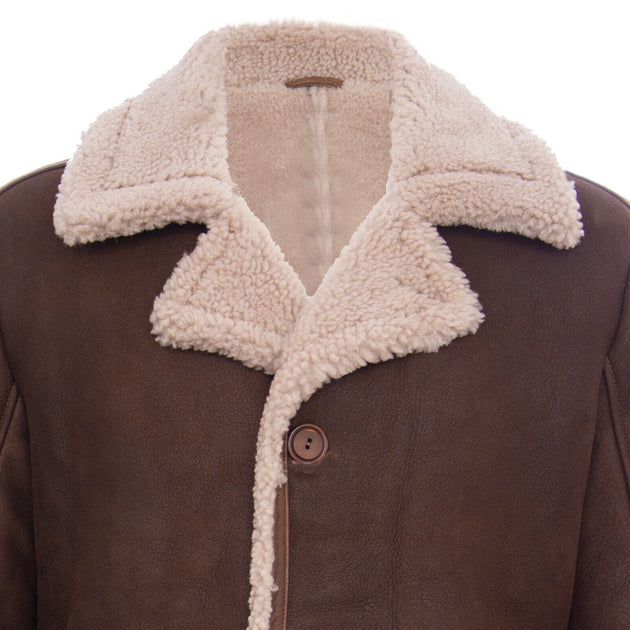 Infinity Leather Mens Classic Sheepskin Leather Crombie Jacket-Brisbane ...
