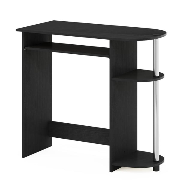 Furinno Simplistic Easy Assembly Computer Desk, Americano, Stainless ...
