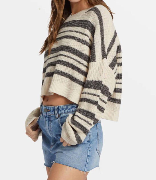 Billabong Hang Tight Sweater In Black Sands | ShopSimon